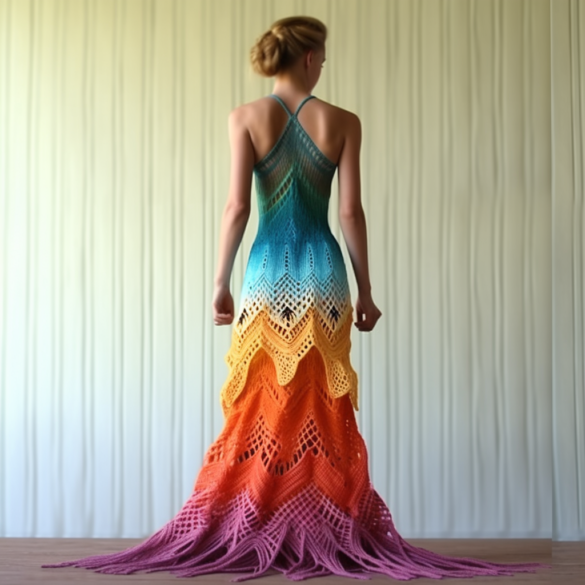 20 Crochet Gradient Dress Ideas - Crafts Ideas