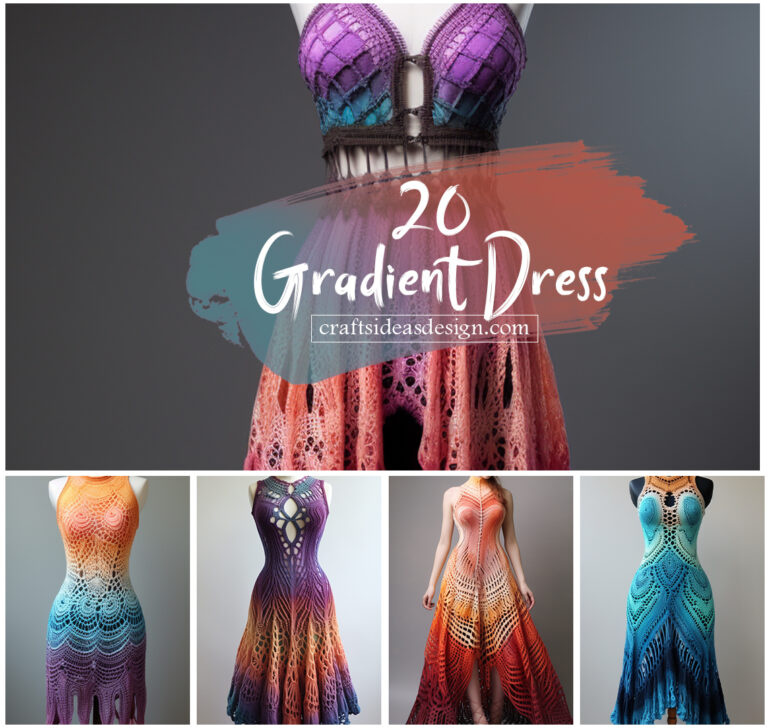 20 Crochet Gradient Dress Ideas - Crafts Ideas