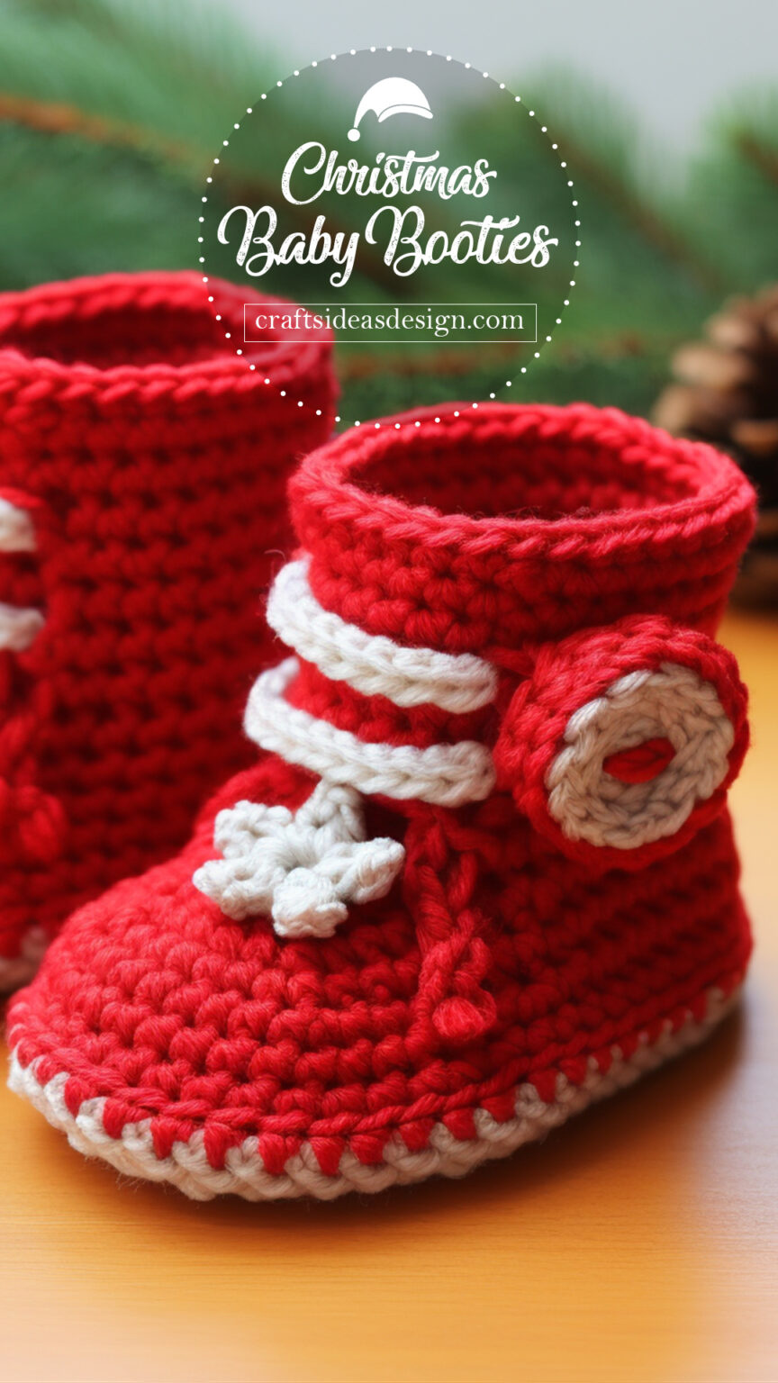 20 Christmas Baby Booties Crochet - Crafts Ideas