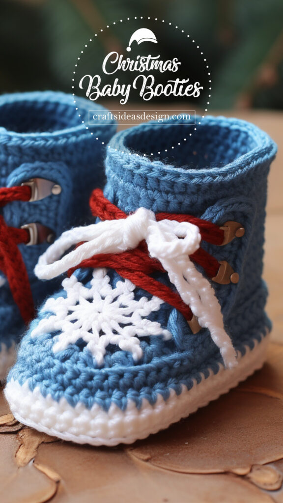 20 Christmas Baby Booties Crochet - Crafts Ideas