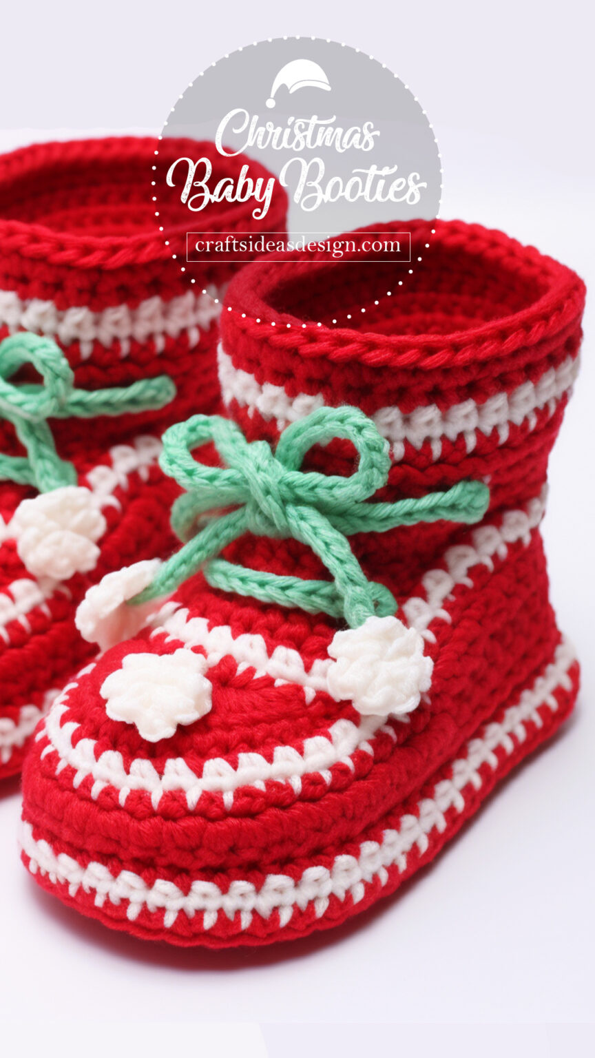 20 Christmas Baby Booties Crochet - Crafts Ideas