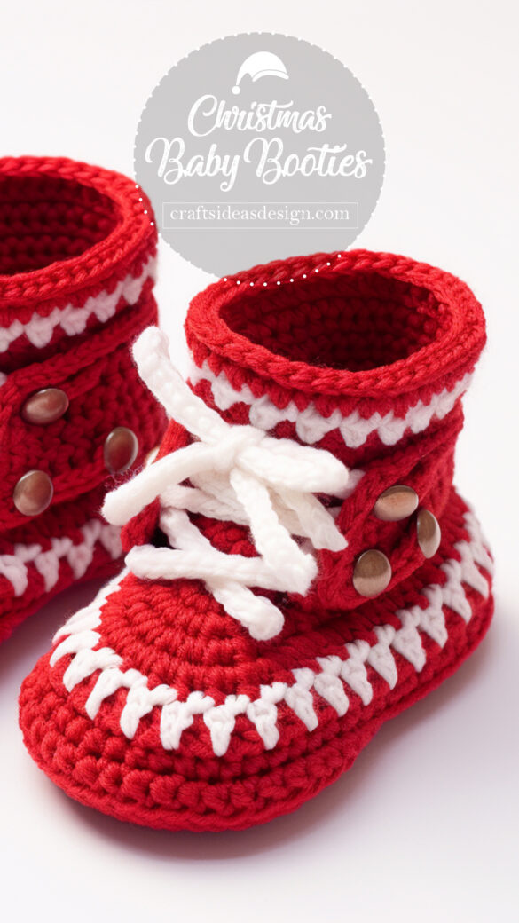 20 Christmas Baby Booties Crochet - Crafts Ideas