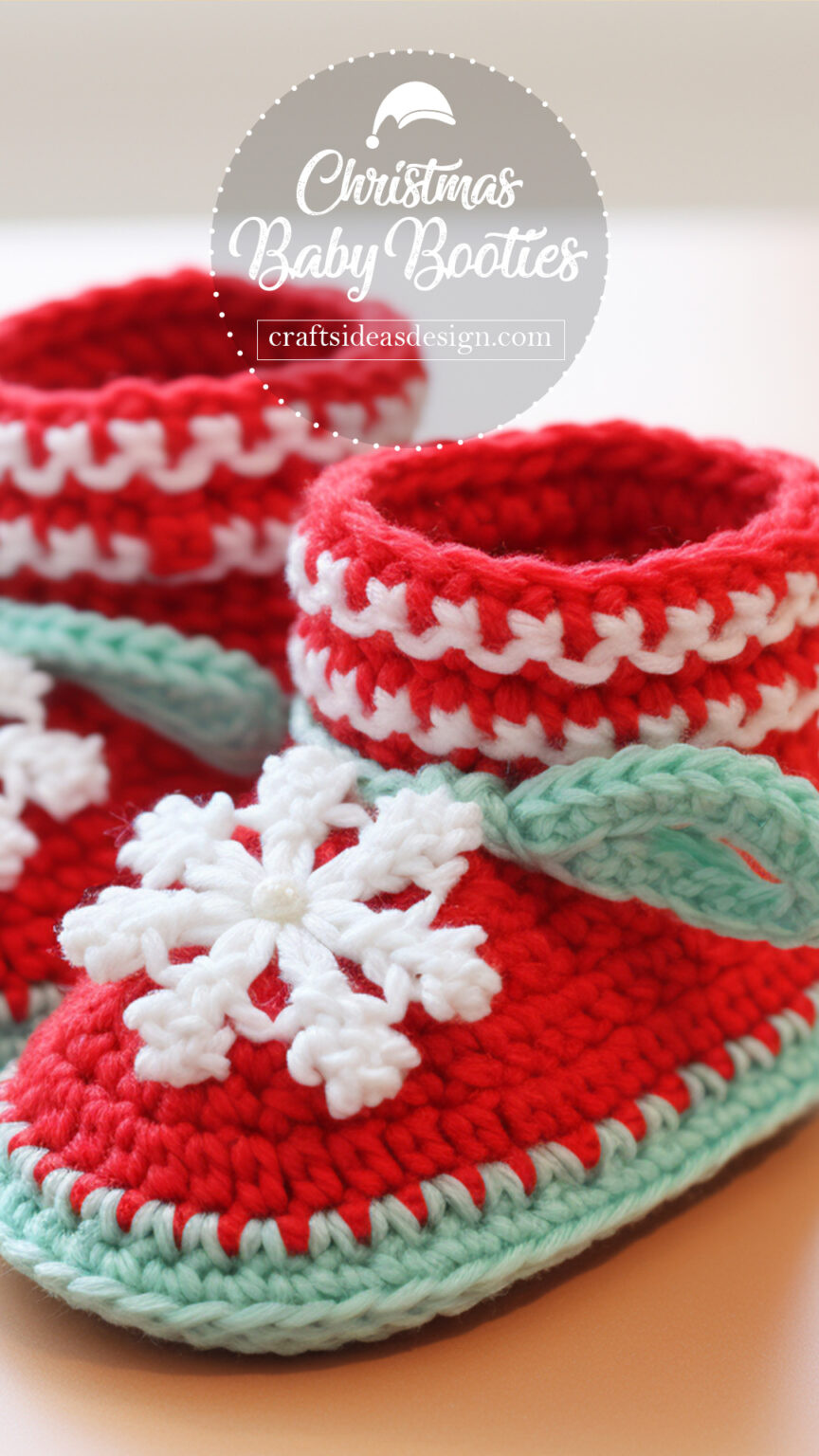 20 Christmas Baby Booties Crochet - Crafts Ideas