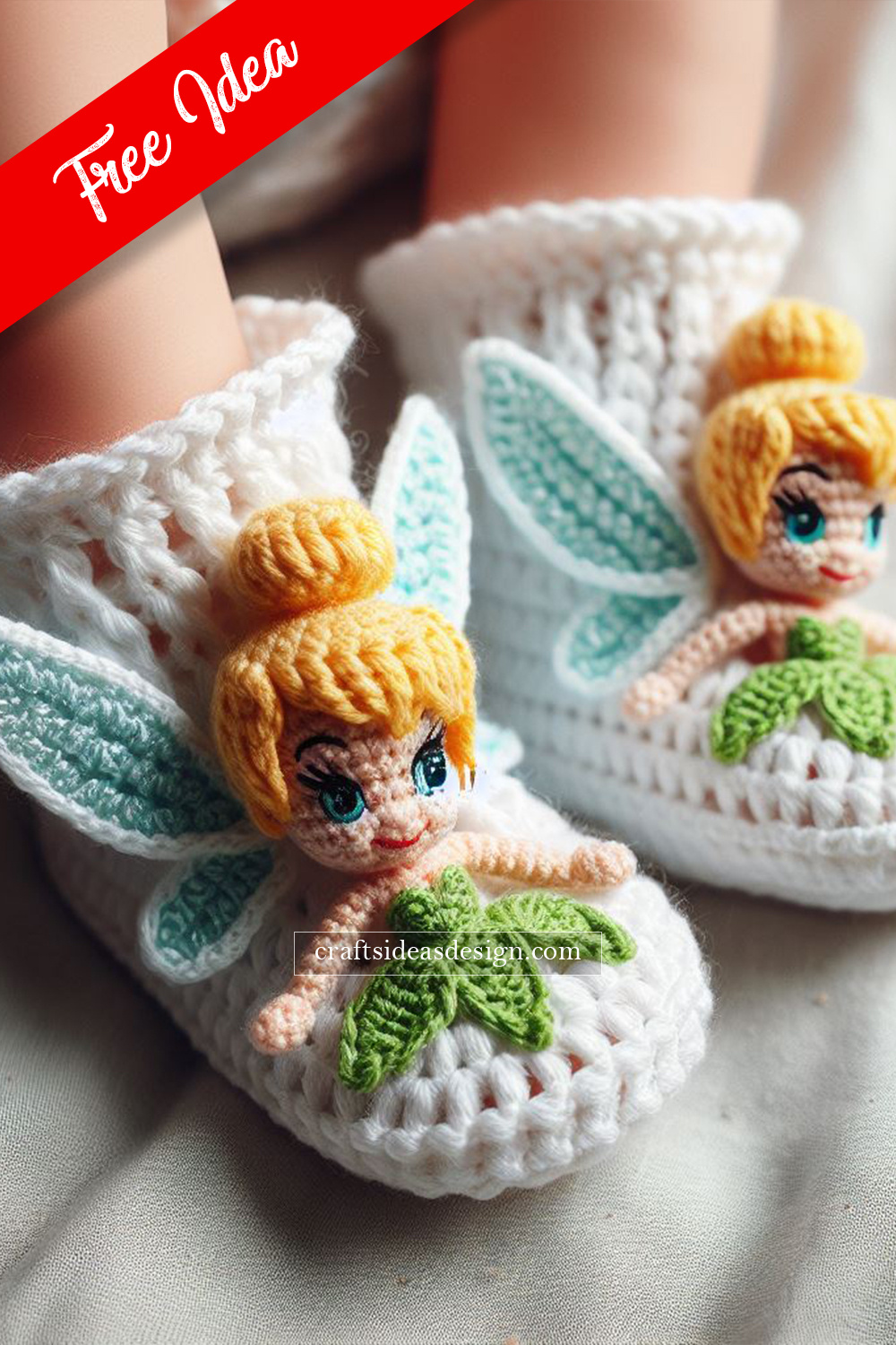 6 character crochet booties - Free Idea