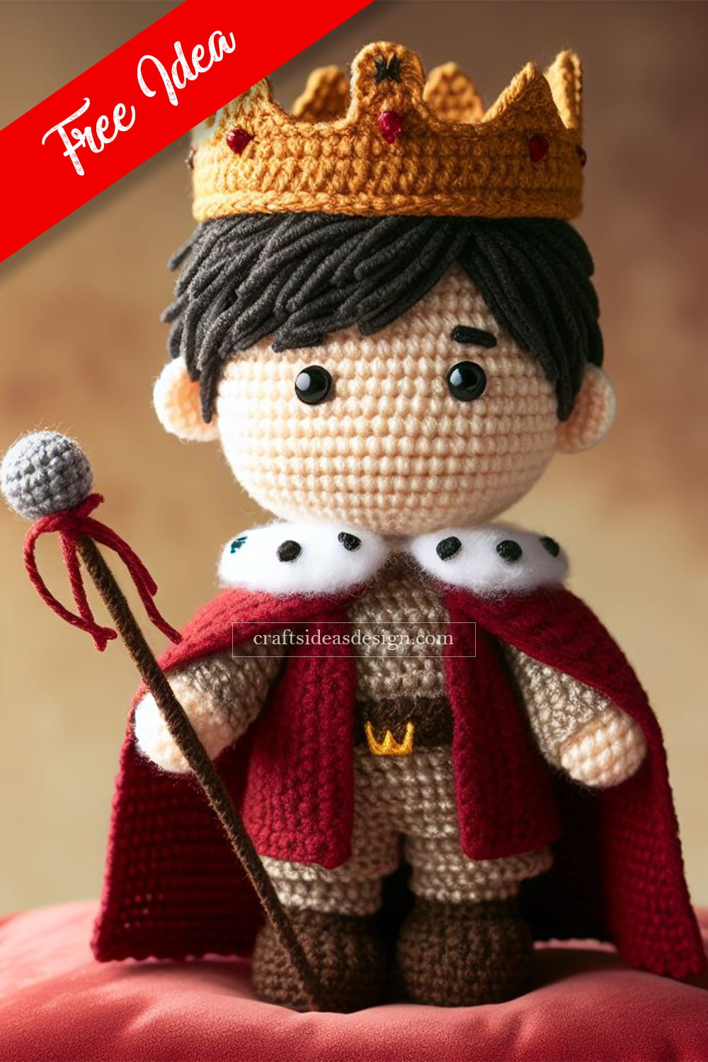 Royal Amigurumi King - Free Idea - Crafts Ideas