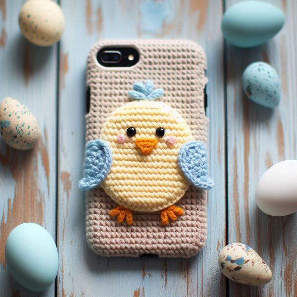 Adorable Crocheted Chick Phone Case