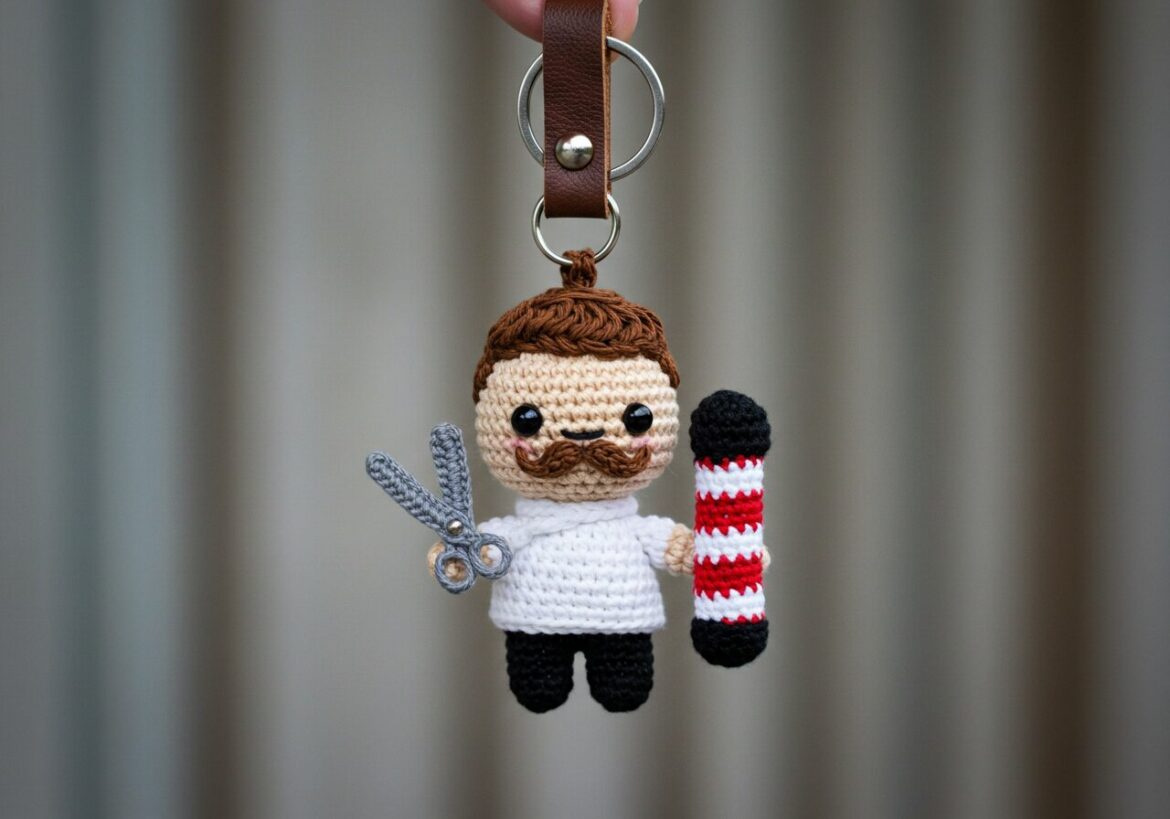 Amigurumi Barber Keychain - Crafts Ideas