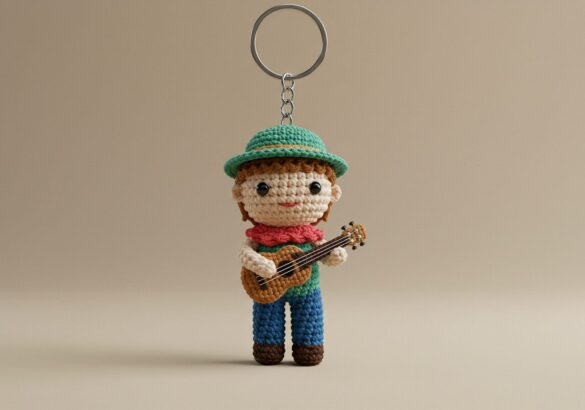 Amigurumi Musician Keychain - Crafts Ideas