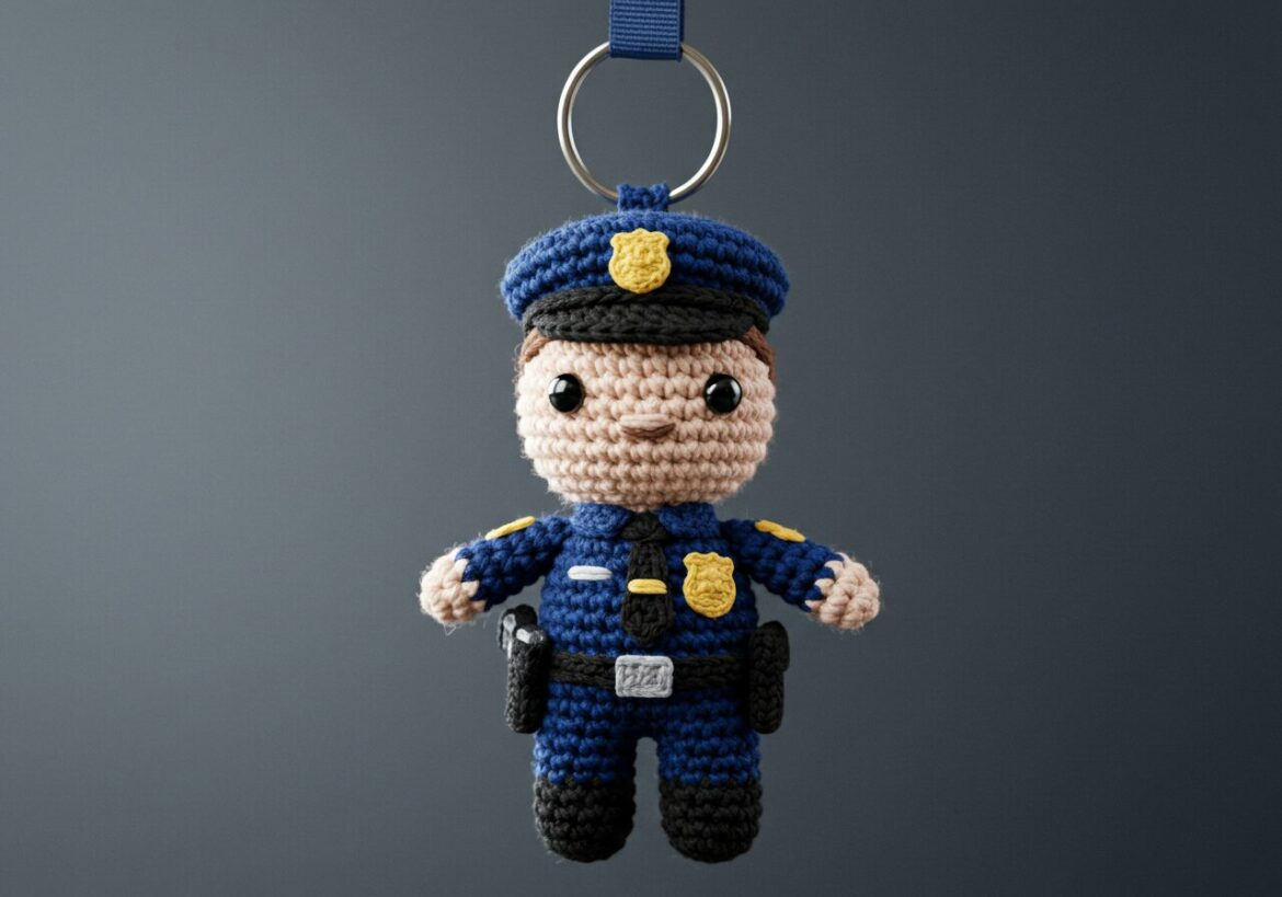 Amigurumi Police Officer Keychain - Crafts Ideas