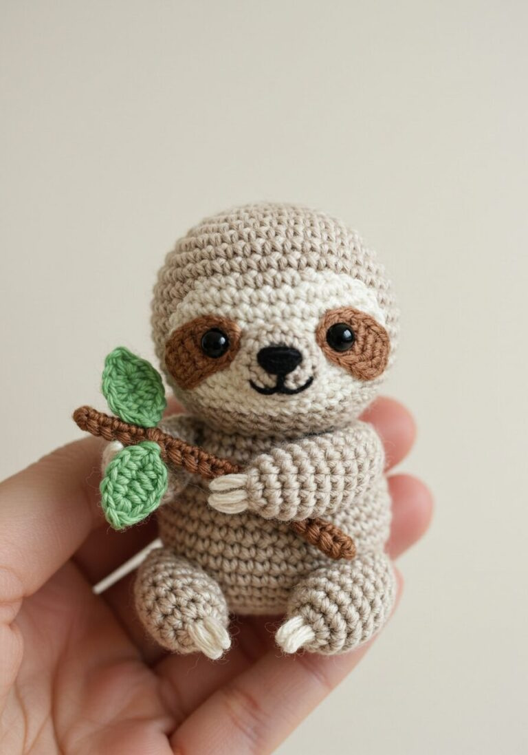 Baby Sloth Amigurumi - Crafts Ideas