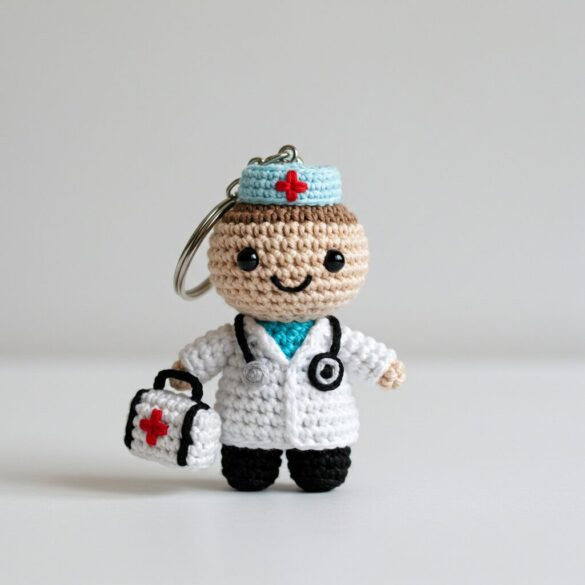 Crochet Doctor Keychain - Crafts Ideas