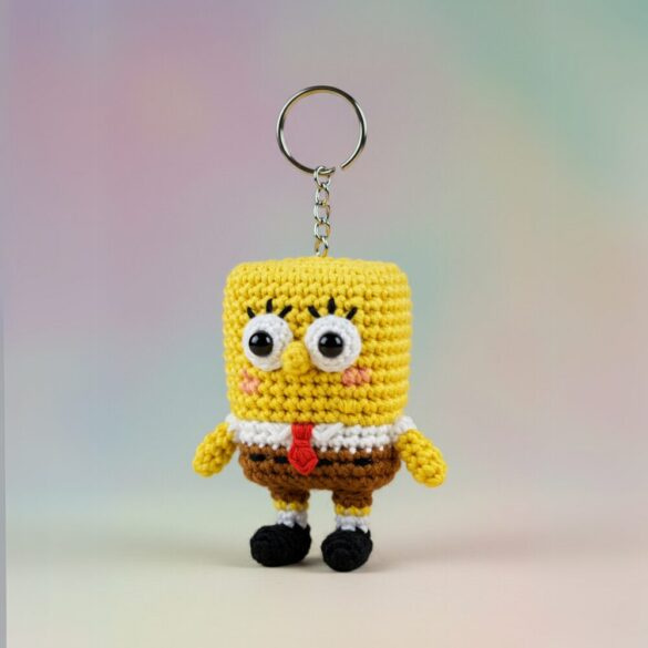 Crochet SpongeBob Keychain Pattern - Crafts Ideas
