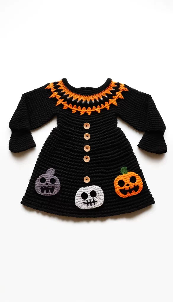 Spooky Crochet Halloween Dress: Perfect for Little Trick-or-Treaters