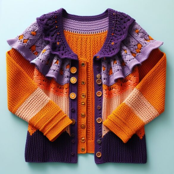 Colorful Crochet Cardigan - Free Pattern