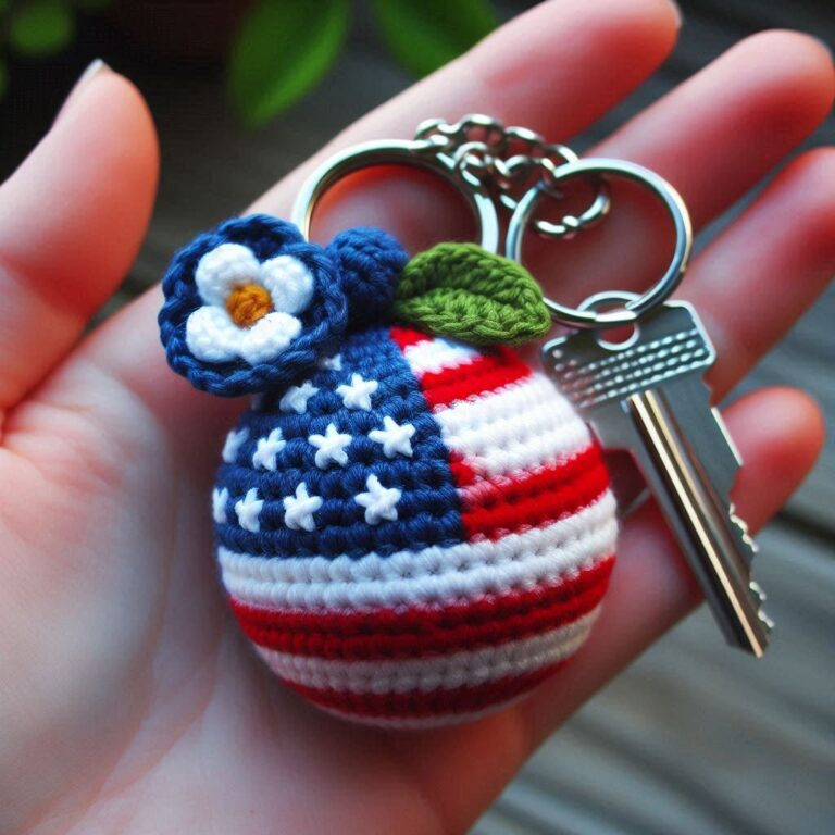 Patriotic Crochet Keychain Pattern