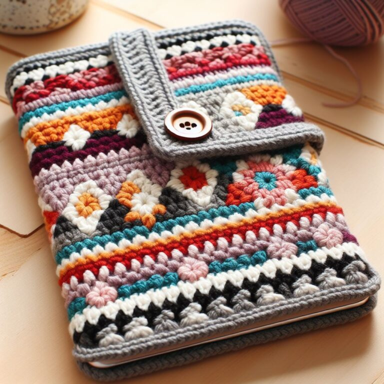 Vibrant Crochet Tablet Cover: Stylish and Protective