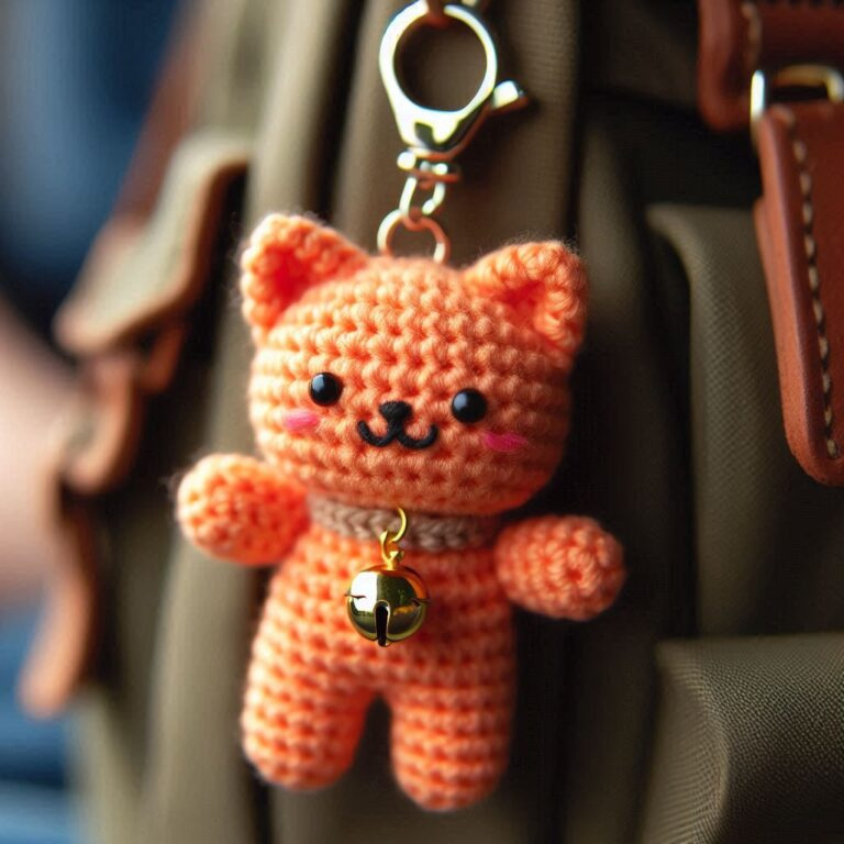 Crochet Cat Keychain