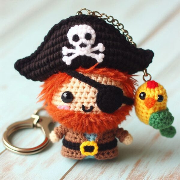 Crochet Pirate Keychain