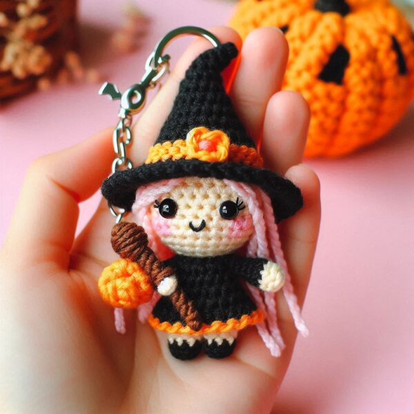 Amigurumi Witch Keychain