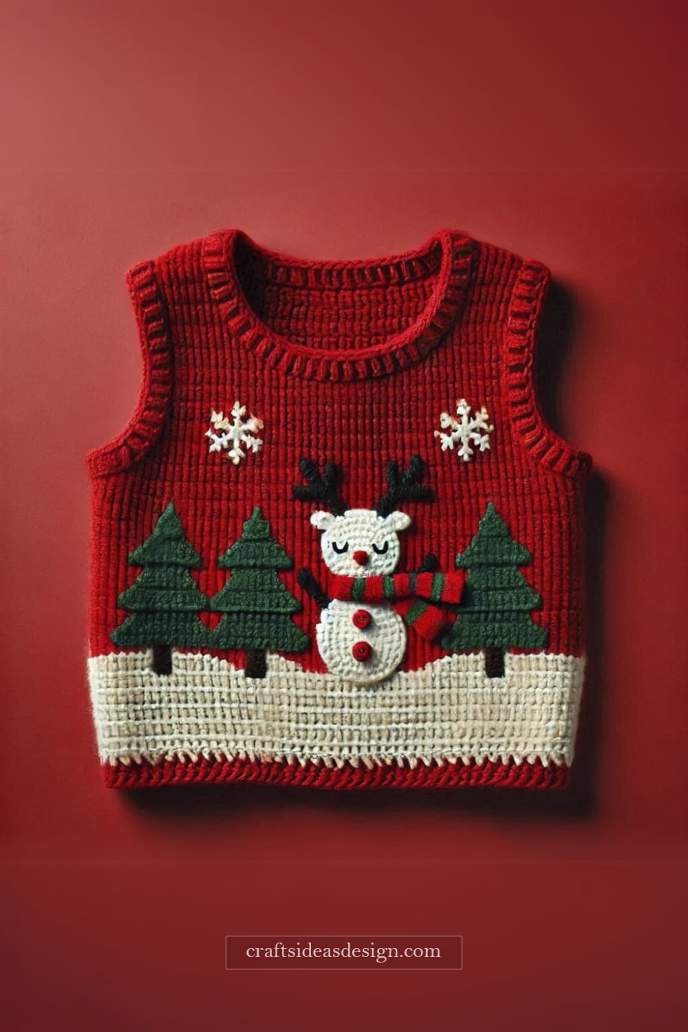 10 Crochet Christmas Mini Vest Ideas - Crafts Ideas