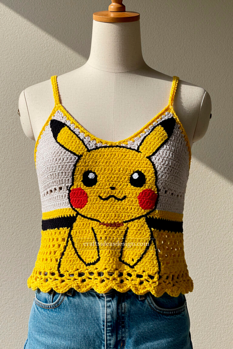 Pikachu Crochet Crop Tops Ideas - Crafts Ideas