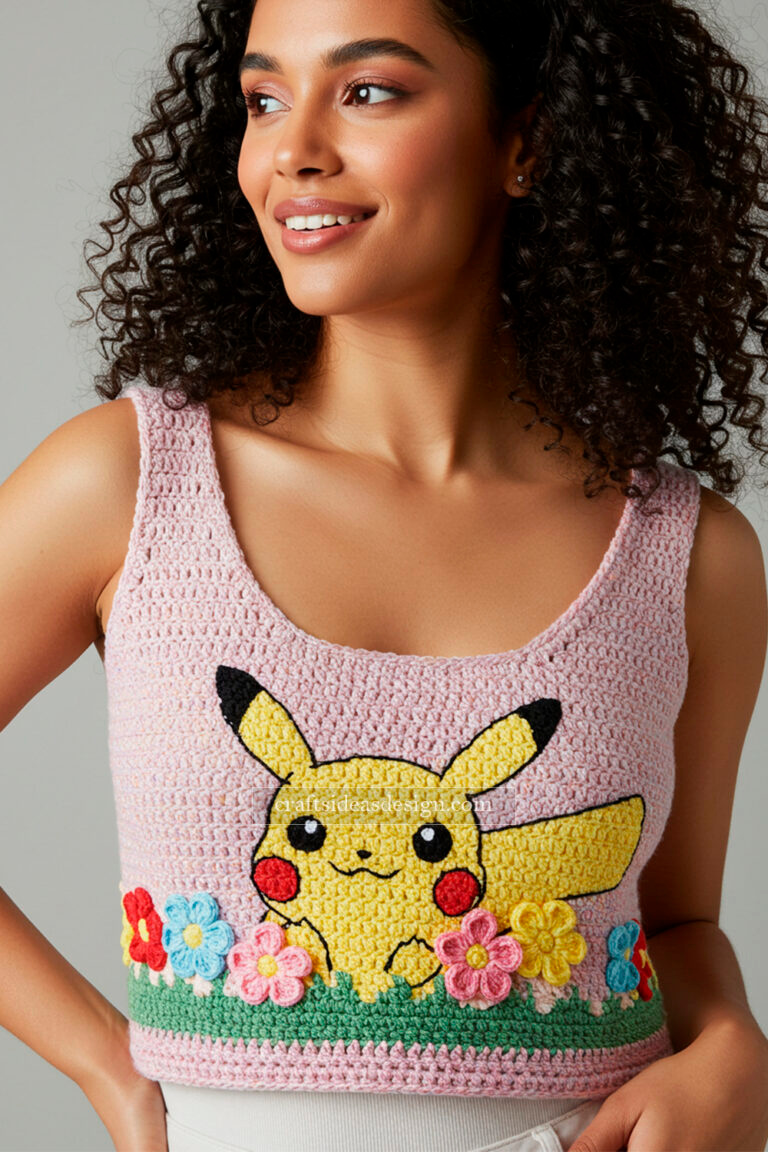 Pikachu Crochet Crop Tops Ideas - Crafts Ideas