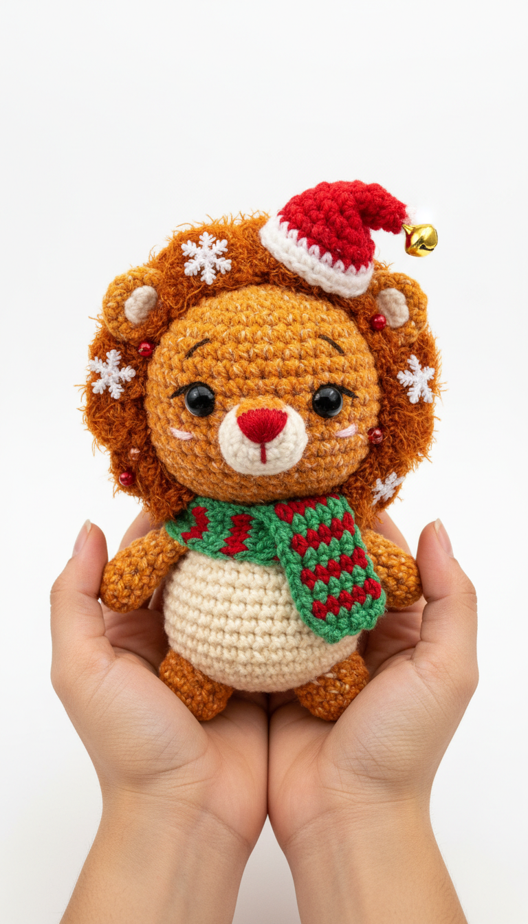 Roaringly Festive: Your Adorable Crochet Christmas Lion Amigurumi ...
