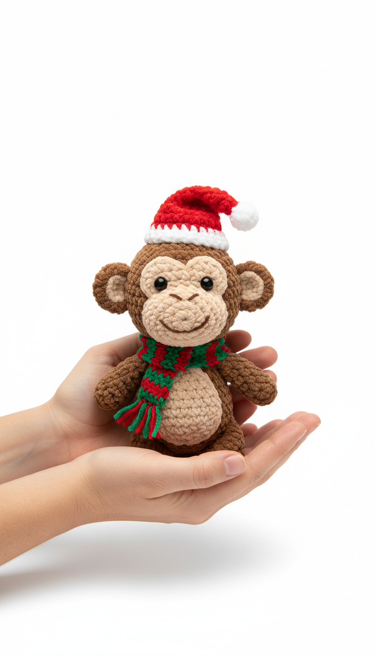 Charming Christmas Monkey Amigurumi Pattern: Festive & Fun Holiday ...